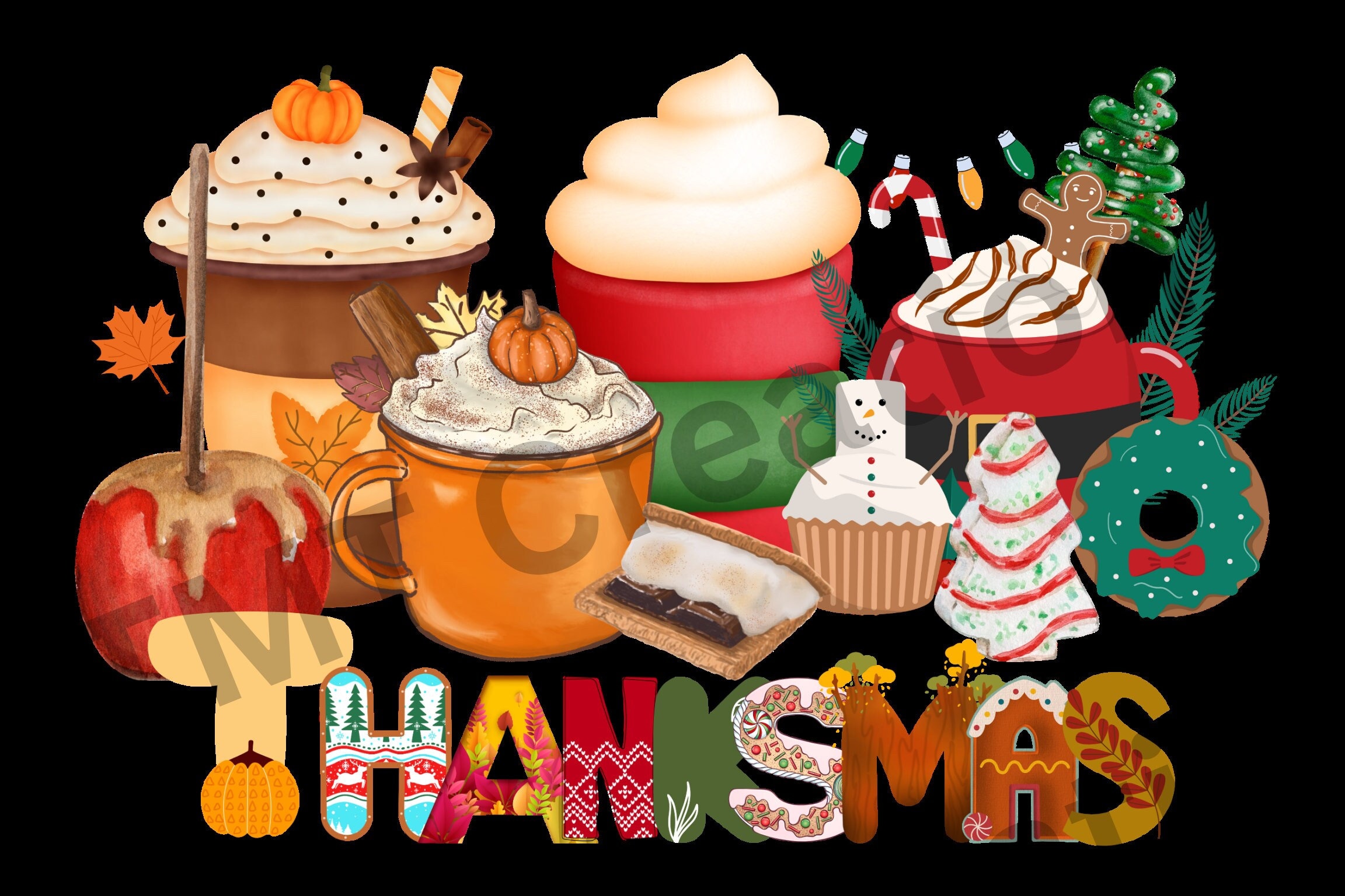 Thanksmas PNG - Etsy