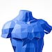 Man Torso Papercraft Sculpture, 3D Papercraft Man Torso Template | Low ...