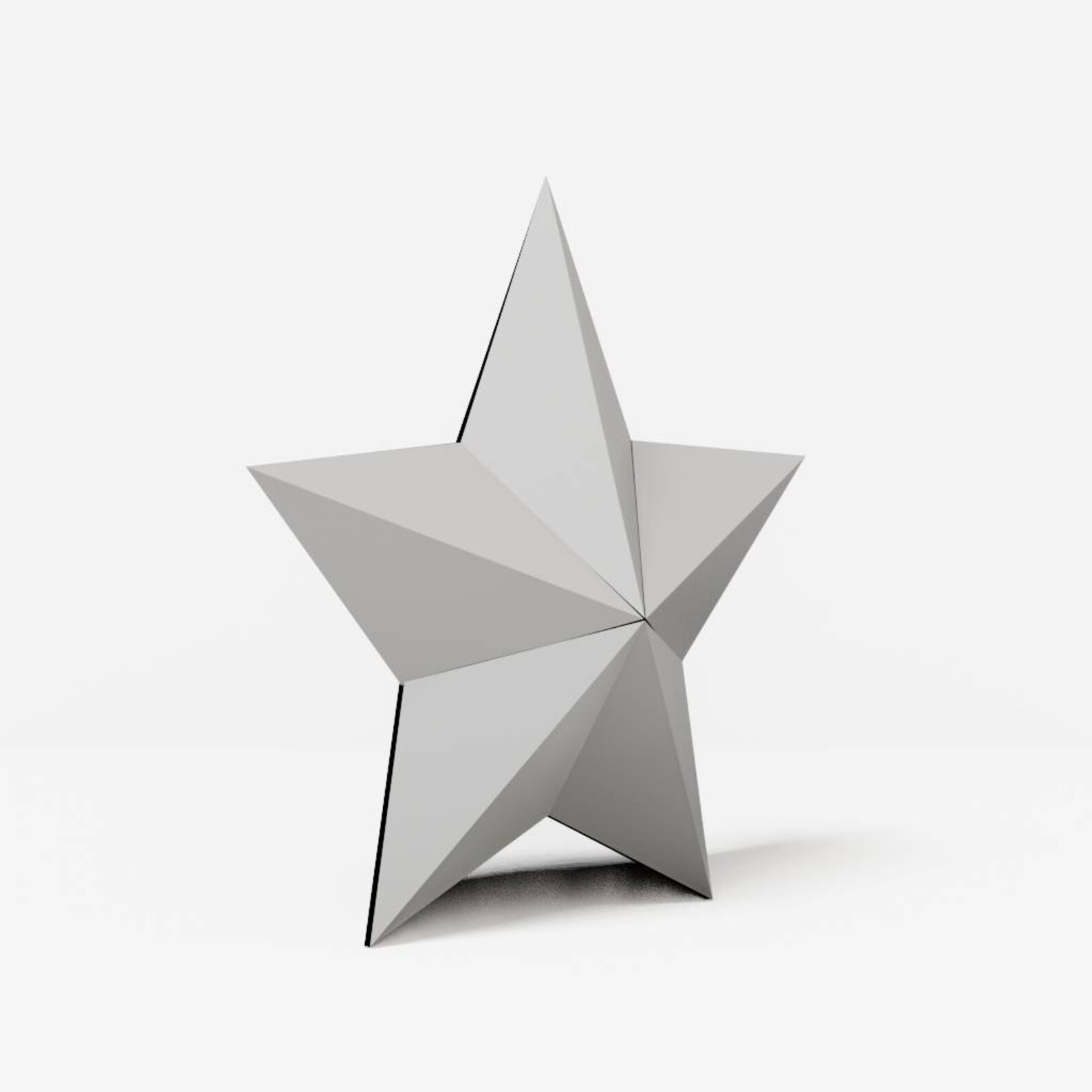 Star, Papercraft Star, 3D Papercraft Star Template | Low Poly Star Art ...