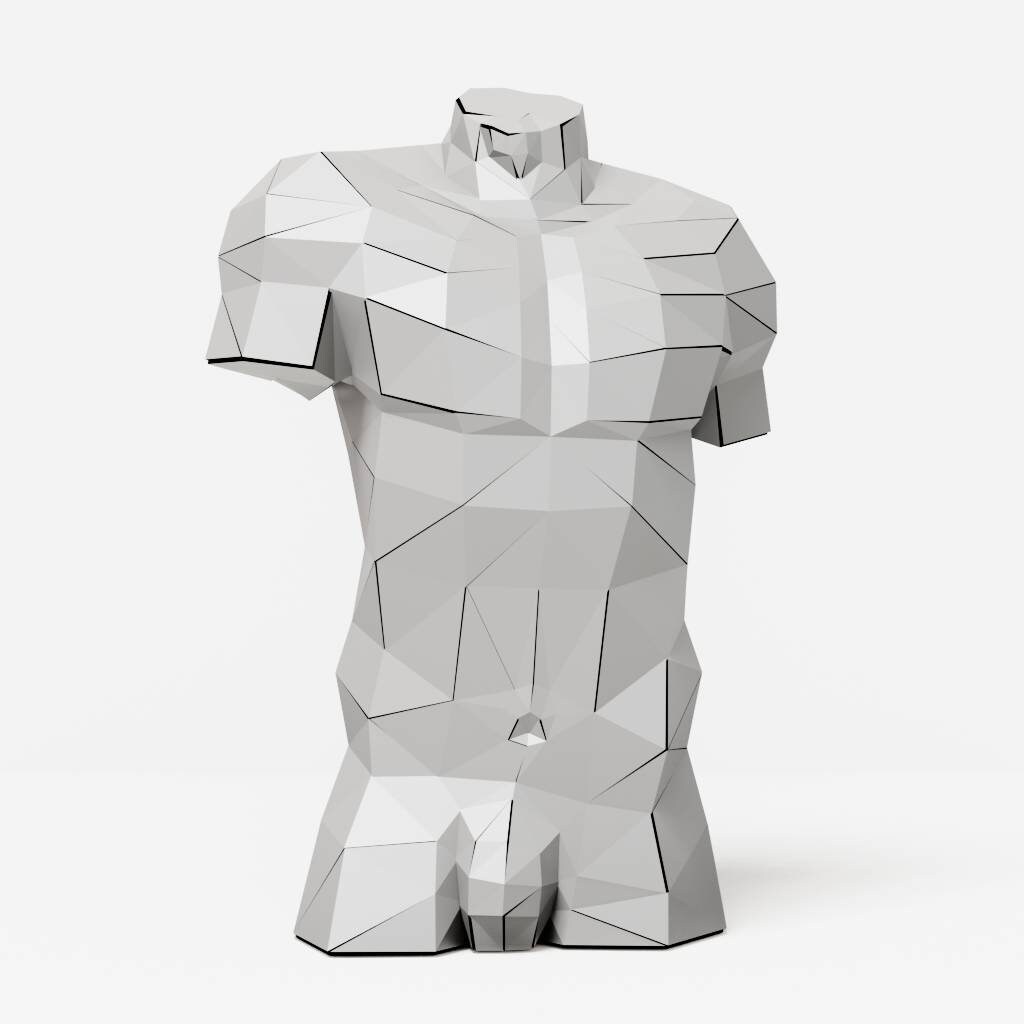 Man Torso Papercraft Sculpture 3D Papercraft Man Torso - Etsy Australia