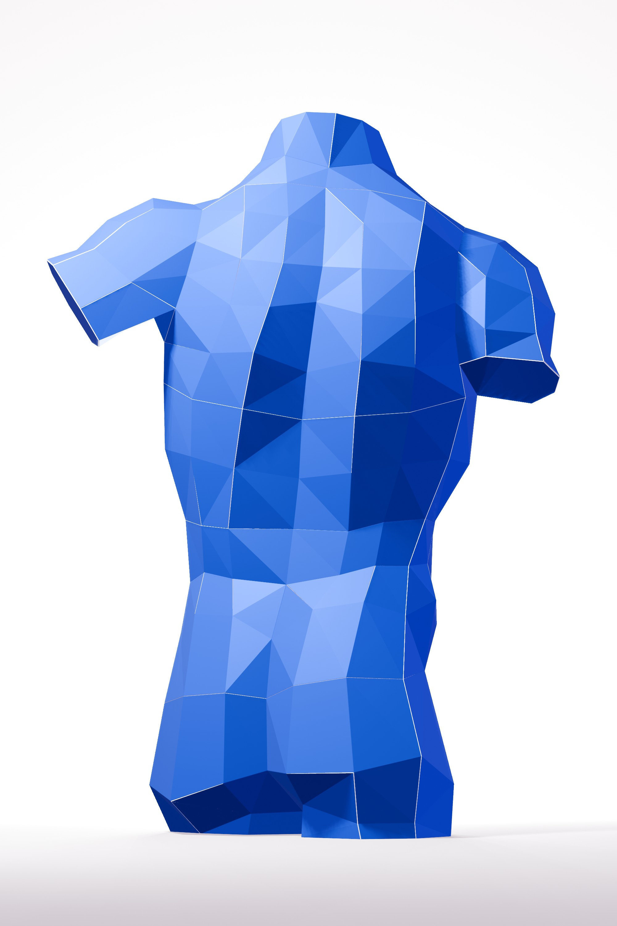 Man Torso Papercraft Sculpture, 3D Papercraft Man Torso Template | Low ...