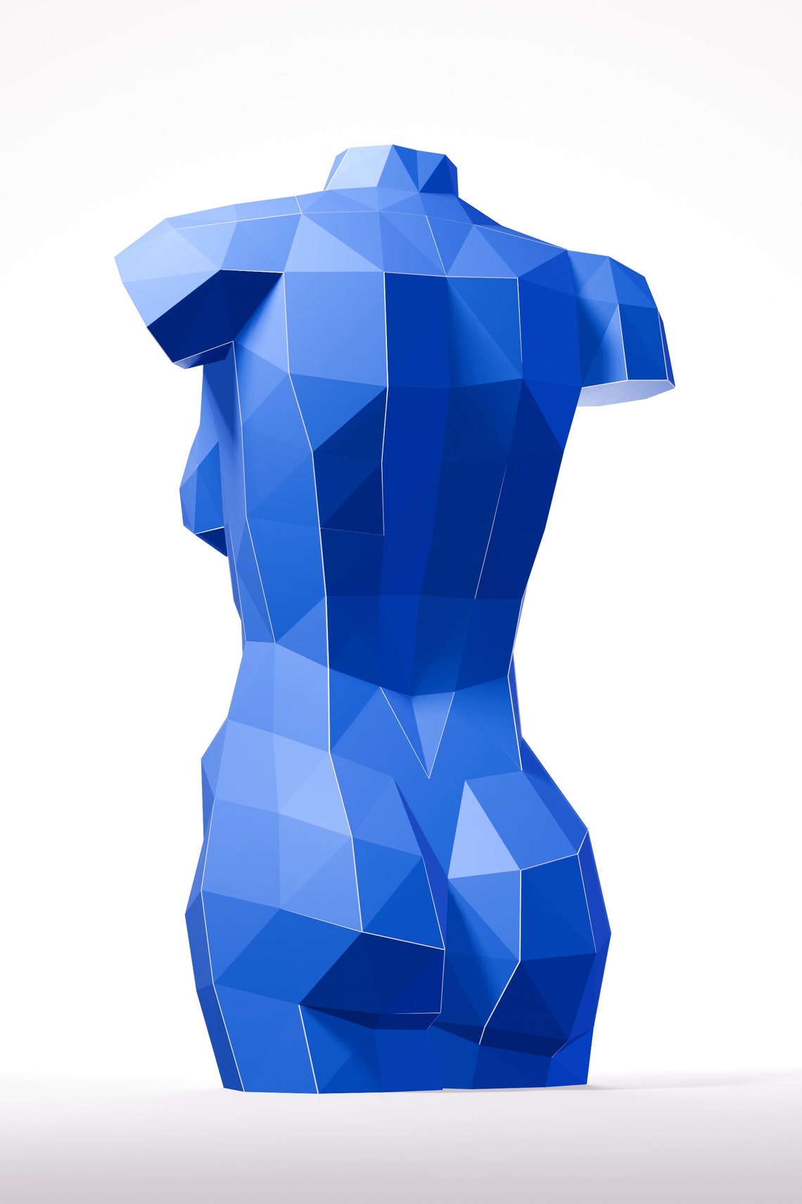 Woman Torso Papercraft Sculpture, 3D Woman Torso DIY Template | Low ...