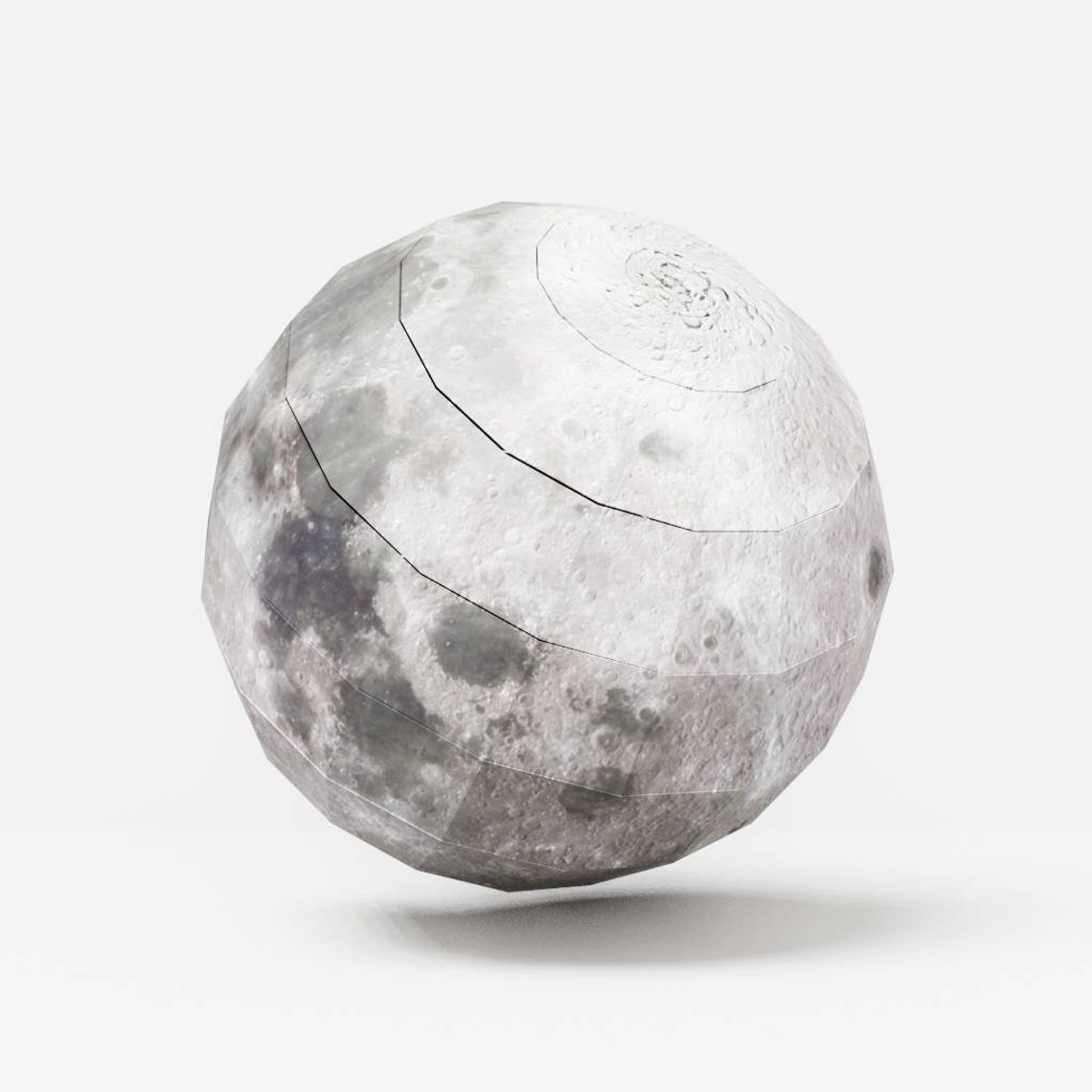 The Moon DIY Papercraft Kit Large Template, Star Diamond 3D Papercraft ...