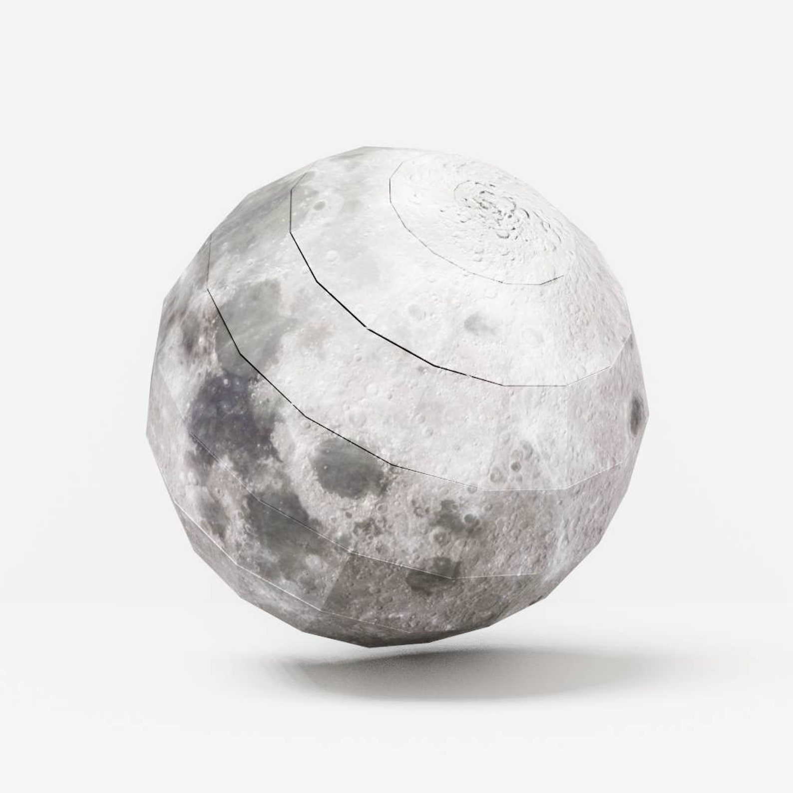 The Moon DIY Papercraft Kit Large Template, Star Diamond 3D Papercraft ...