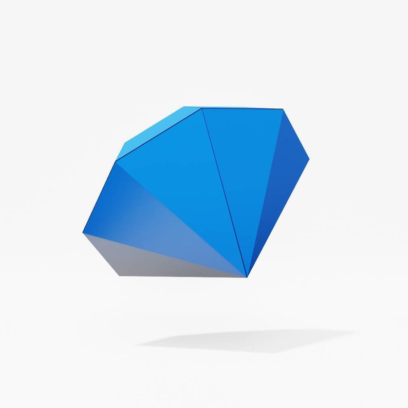 Diamond , Papercraft Diamond , 3D Papercraft Diamond Template | Low ...