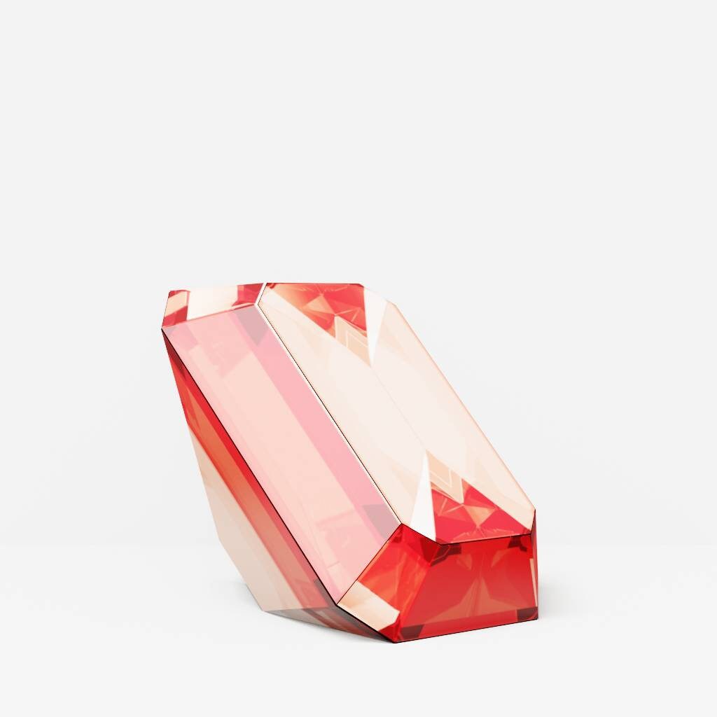 Large Red Ruby Gem DIY Kit Papercraft Template, Red Ruby 3D Papercraft ...