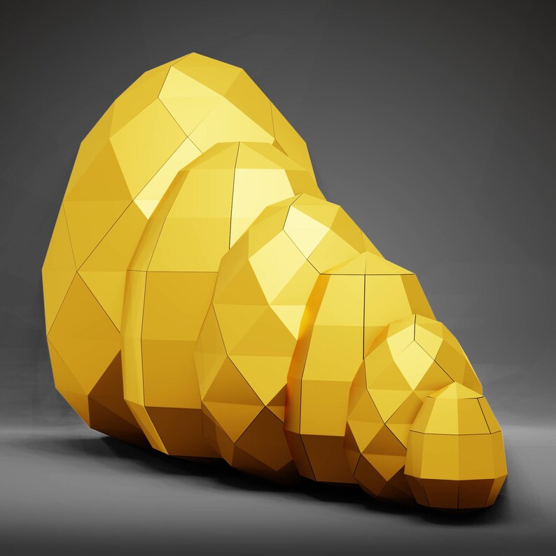 6 Eggs Pack, Papercraft, Easter, 3D Papercraft Egg Template, Low Poly ...