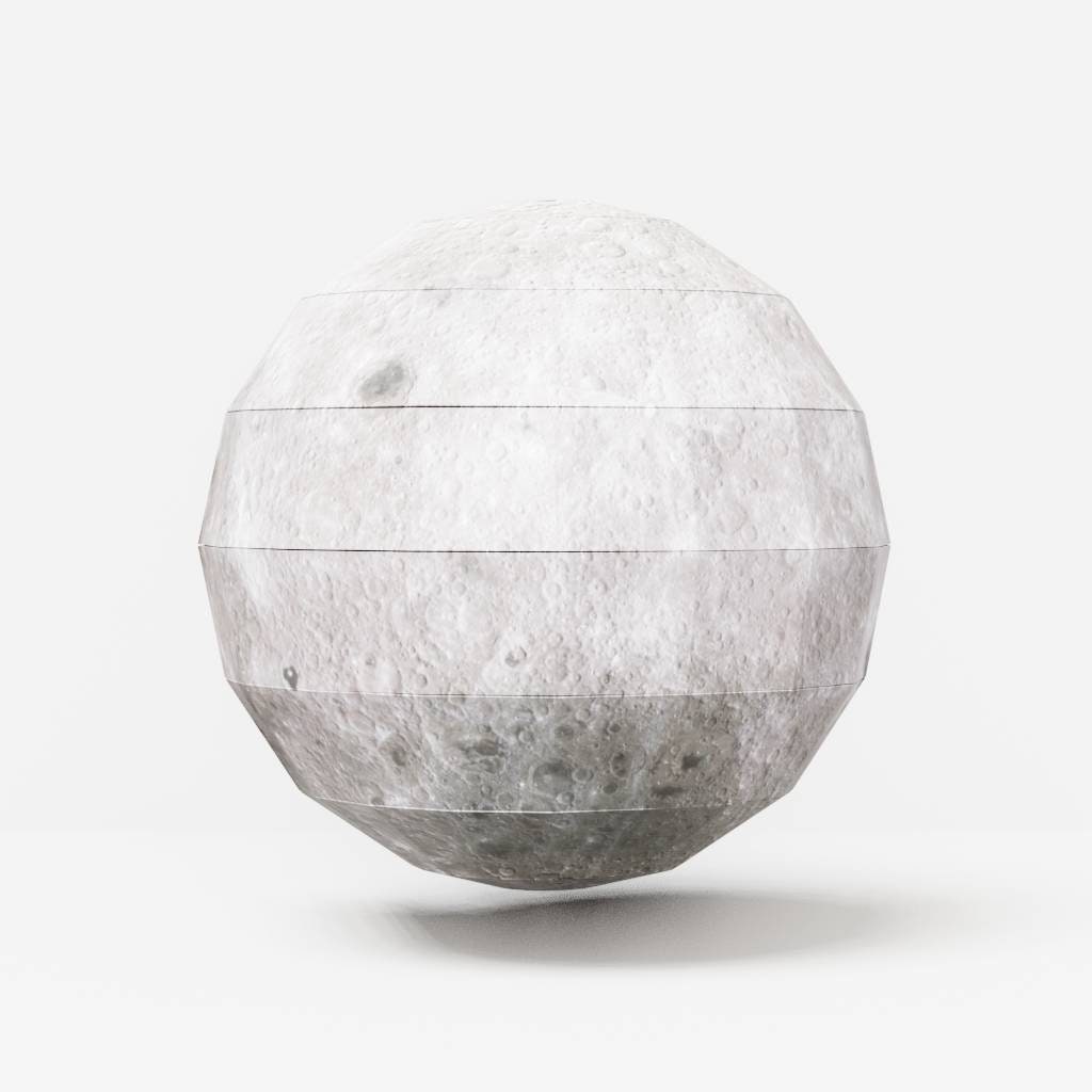 The Moon DIY Papercraft Kit Large Template, Star Diamond 3D Papercraft ...