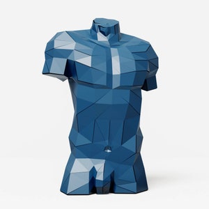 Man Torso Papercraft Sculpture 3D Papercraft Man Torso - Etsy