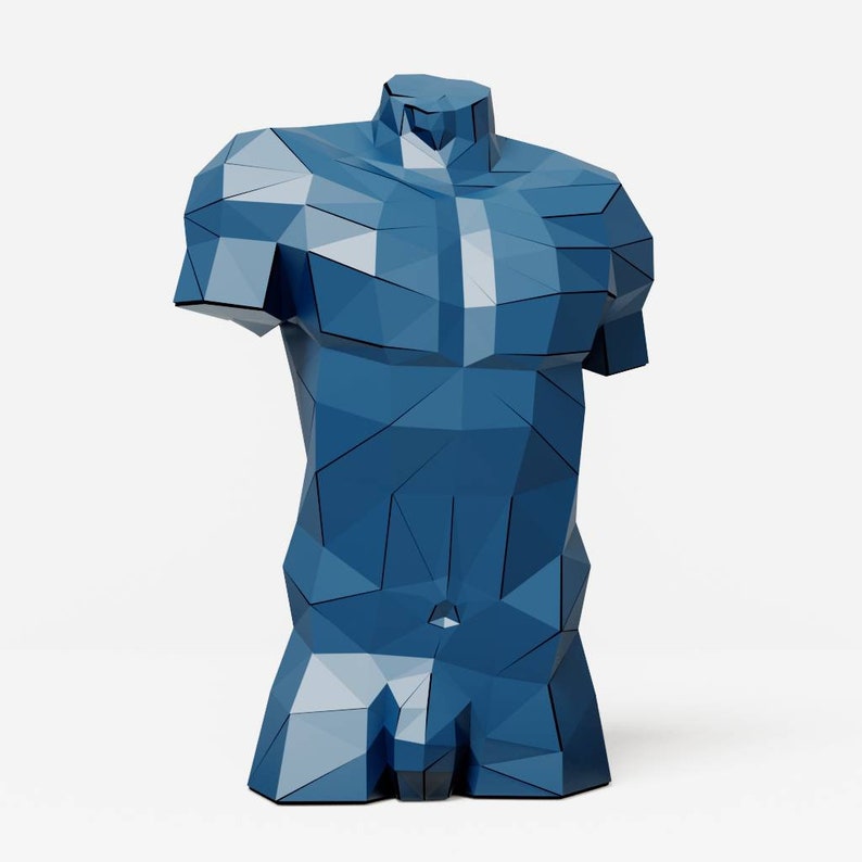 Man Torso Papercraft Sculpture 3D Papercraft Man Torso - Etsy