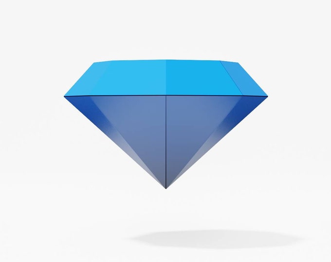 Papercraft Diamond, 3D Paper Model. Build Your Own Low Poly Paper ...