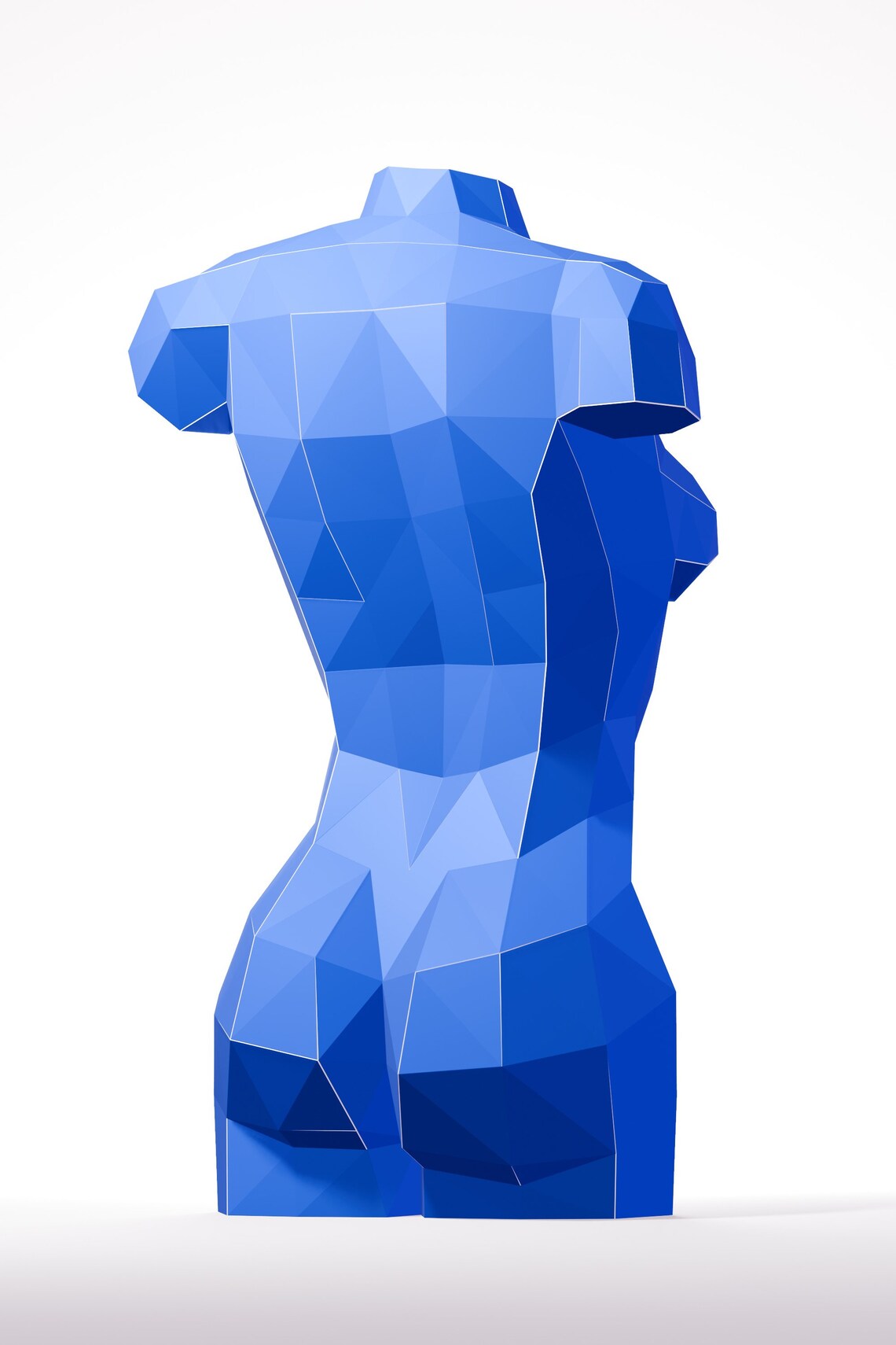Woman Torso Papercraft Sculpture, 3D Woman Torso DIY Template | Low ...