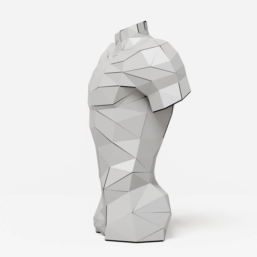 Man Torso Papercraft Sculpture 3D Papercraft Man Torso - Etsy Australia