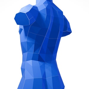 Man Torso Papercraft Sculpture, 3D Papercraft Man Torso Template | Low ...