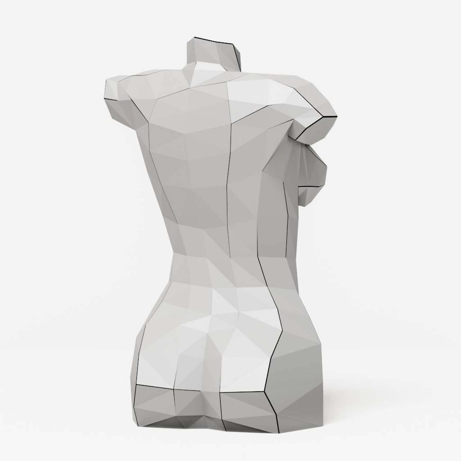 Woman Torso Papercraft Sculpture 3D Woman Torso DIY Template - Etsy UK