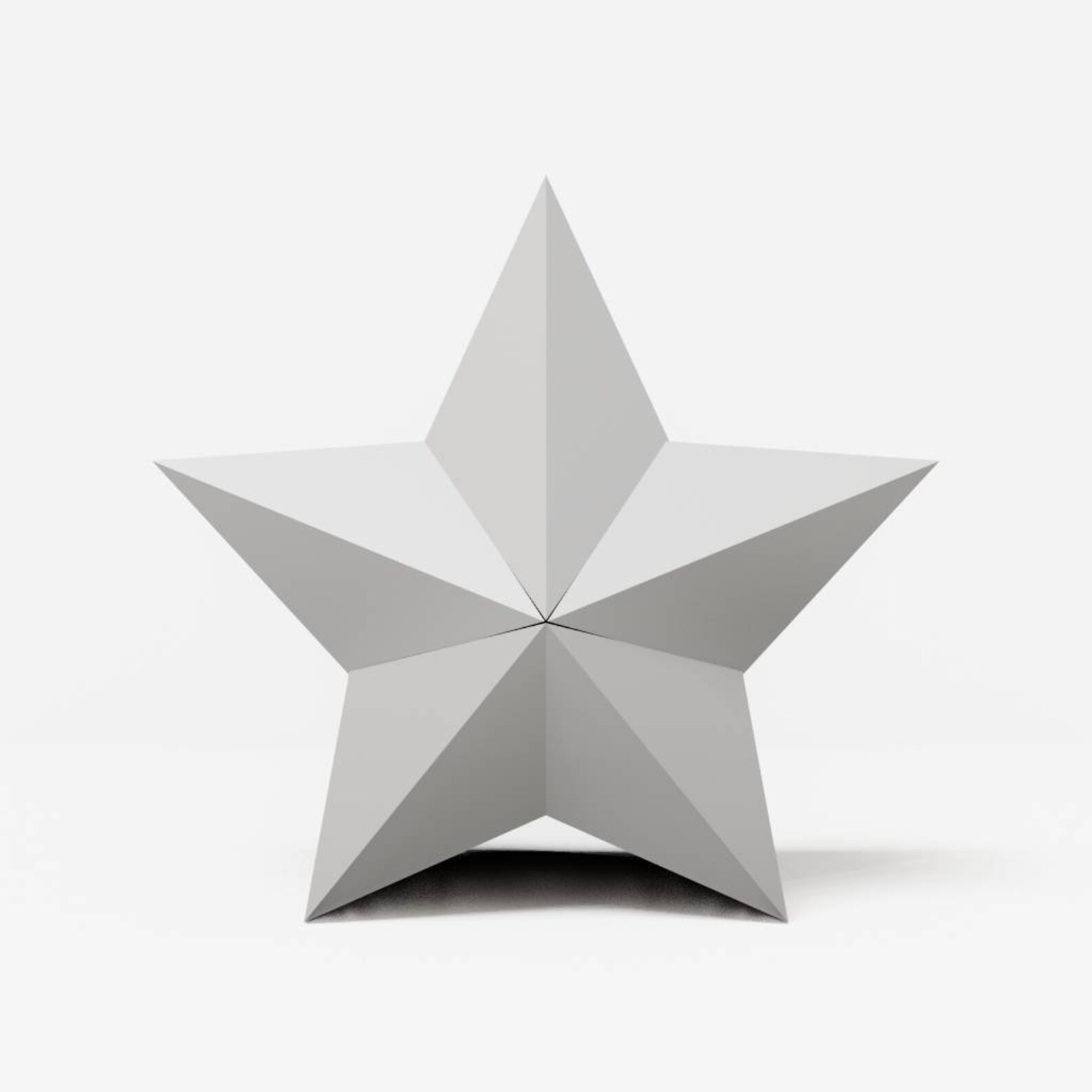 Star, Papercraft Star, 3D Papercraft Star Template | Low Poly Star Art ...