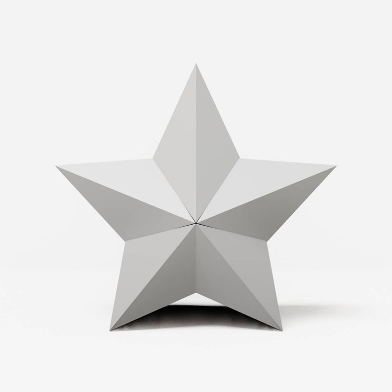 3D Papercraft Star Template, Low Poly Art Decor (digital Download) - Etsy