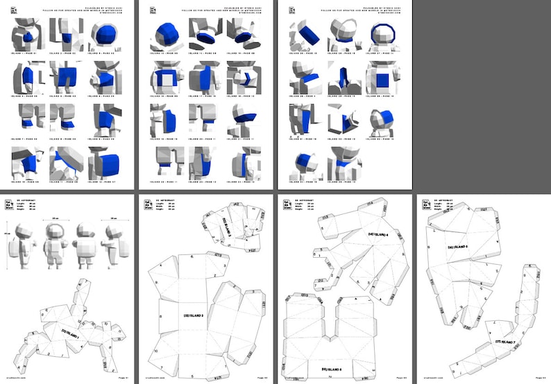 OK Astronaut, Papercraft Astronaut Template, Paper Craft DIY Kit, Low ...