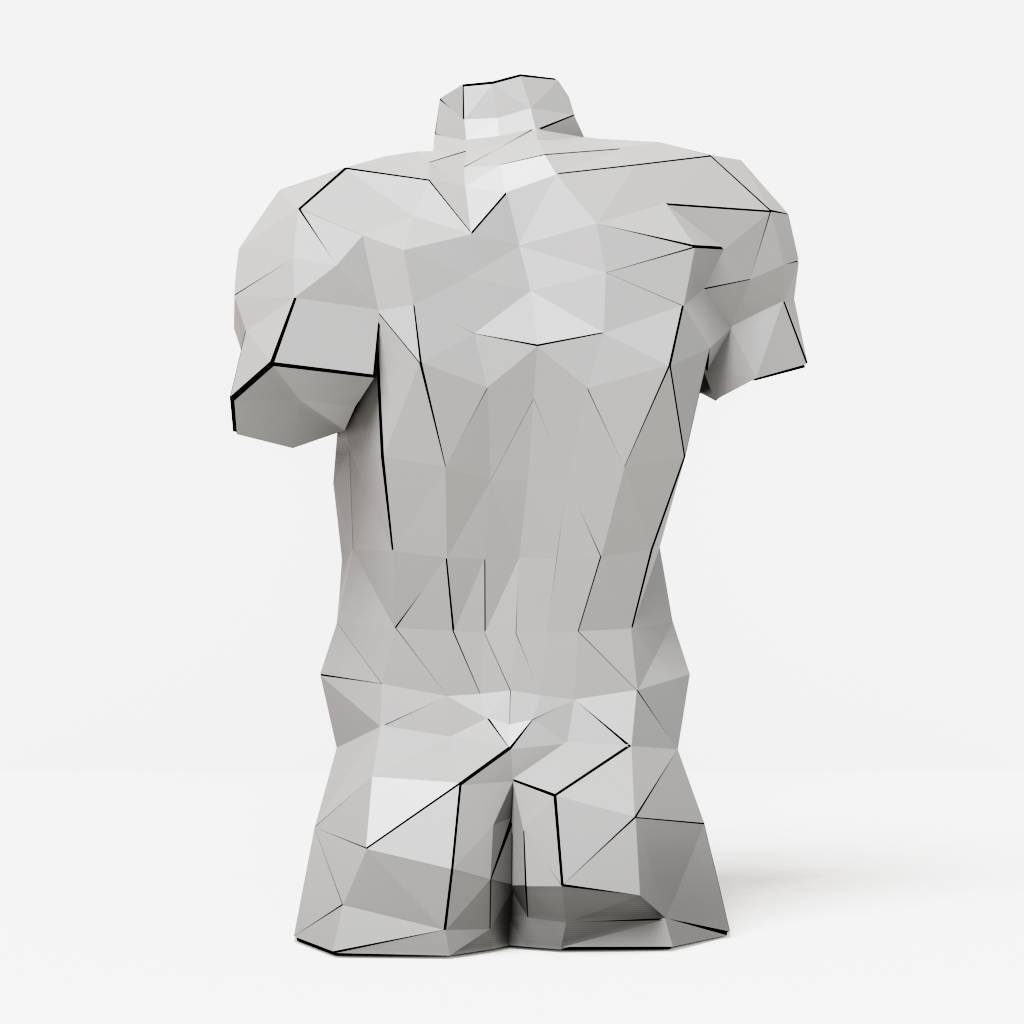 Man Torso Papercraft Sculpture 3D Papercraft Man Torso - Etsy