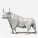 Posing Bull, Papercraft Bull, 3D Papercraft Bull Template | Low Poly ...
