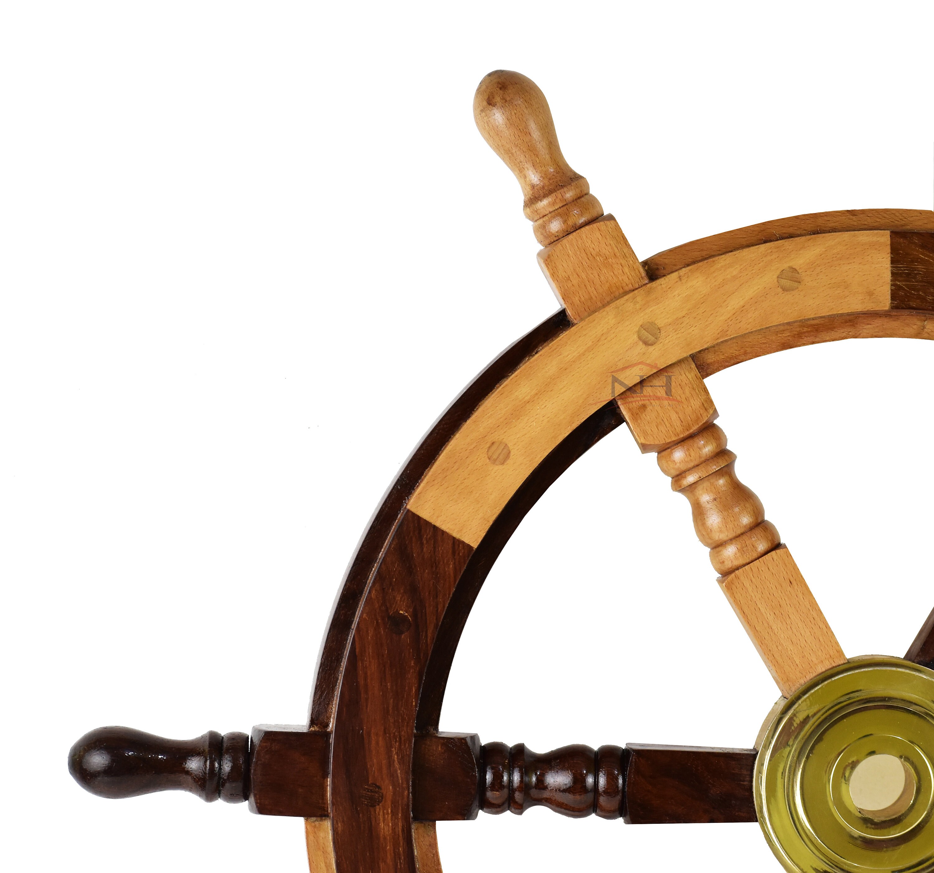 Wooden Ship Wheel Nautical Ship Wheel Captain's Wheel Pirates Accent ...