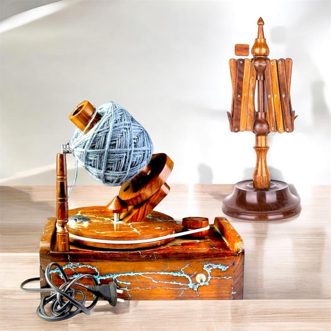 Resin and Rosewood Electric Yarn Winder Yarn Ball Winder Wooden Yarn ...