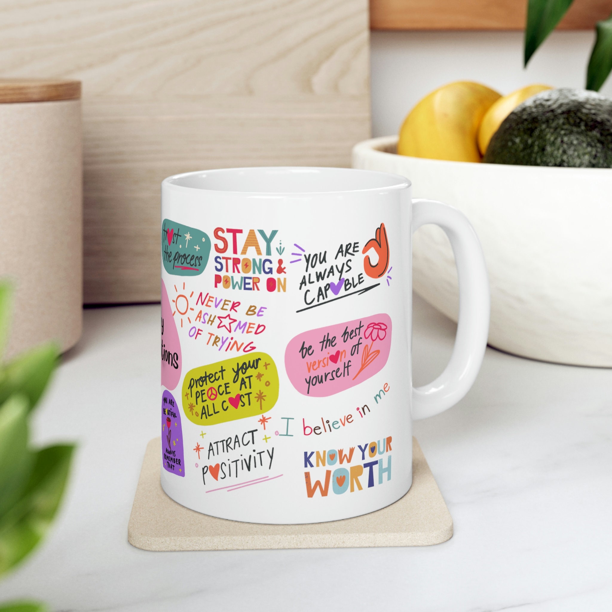 Affirmations Mug Self Care Mug Daily Reminders Mug - Etsy