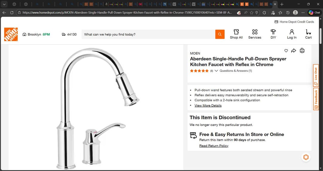 MOEN 7590CSL ABERDEEN W Reflex--power Clean - Etsy