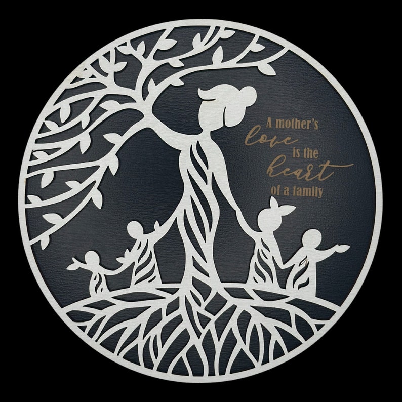 Mother's Love Tree Sign | Mother and Child(ren) | Mother Gift - Etsy