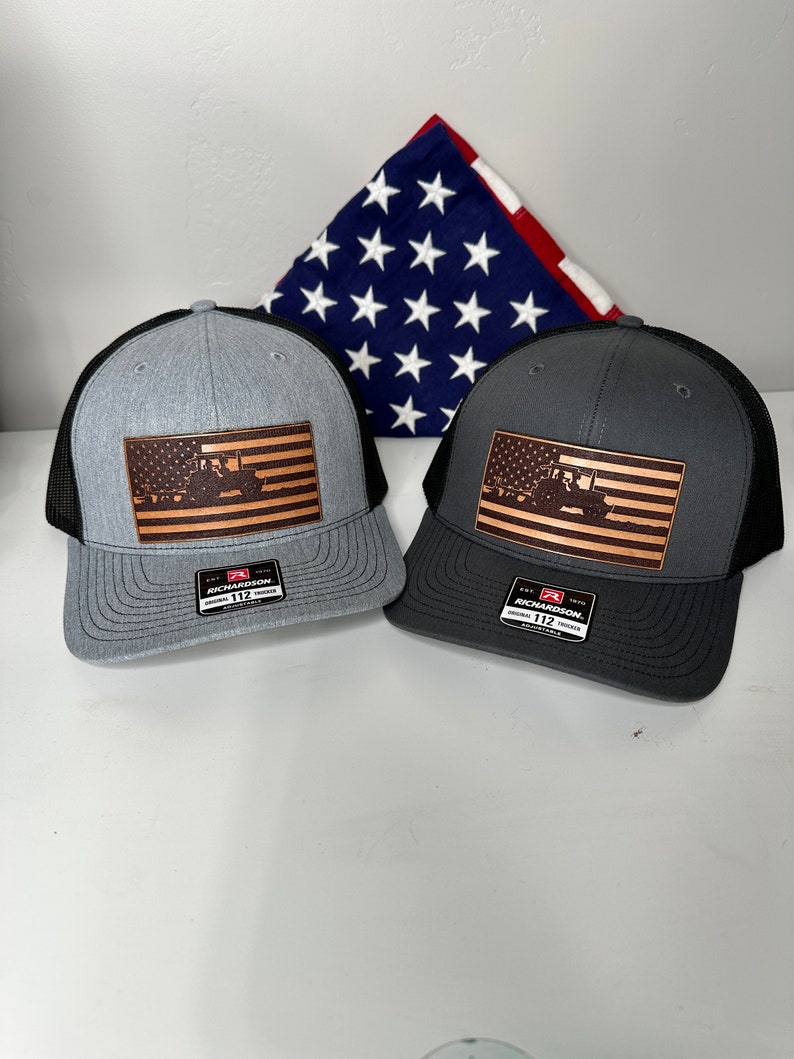 American Flag Farmer Hat | Patriotic | Richardson Snapback/flexfit ...