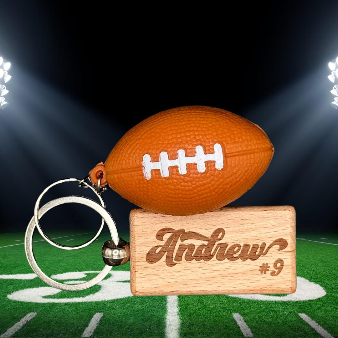 Football Keychain Personalized | Football Bag Tag | Football Team ...
