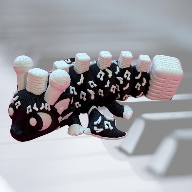 Music Flexi Dragon 3D Printed Articulated Dragon | Musical Notes ...