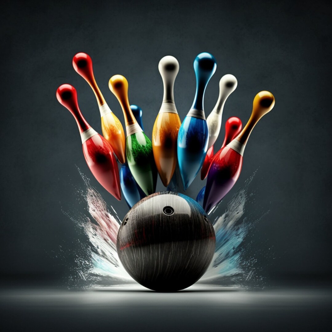 Bowling DIGITAL DOWNLOAD Bowling Graphics, Bowling Ball, Strike ...