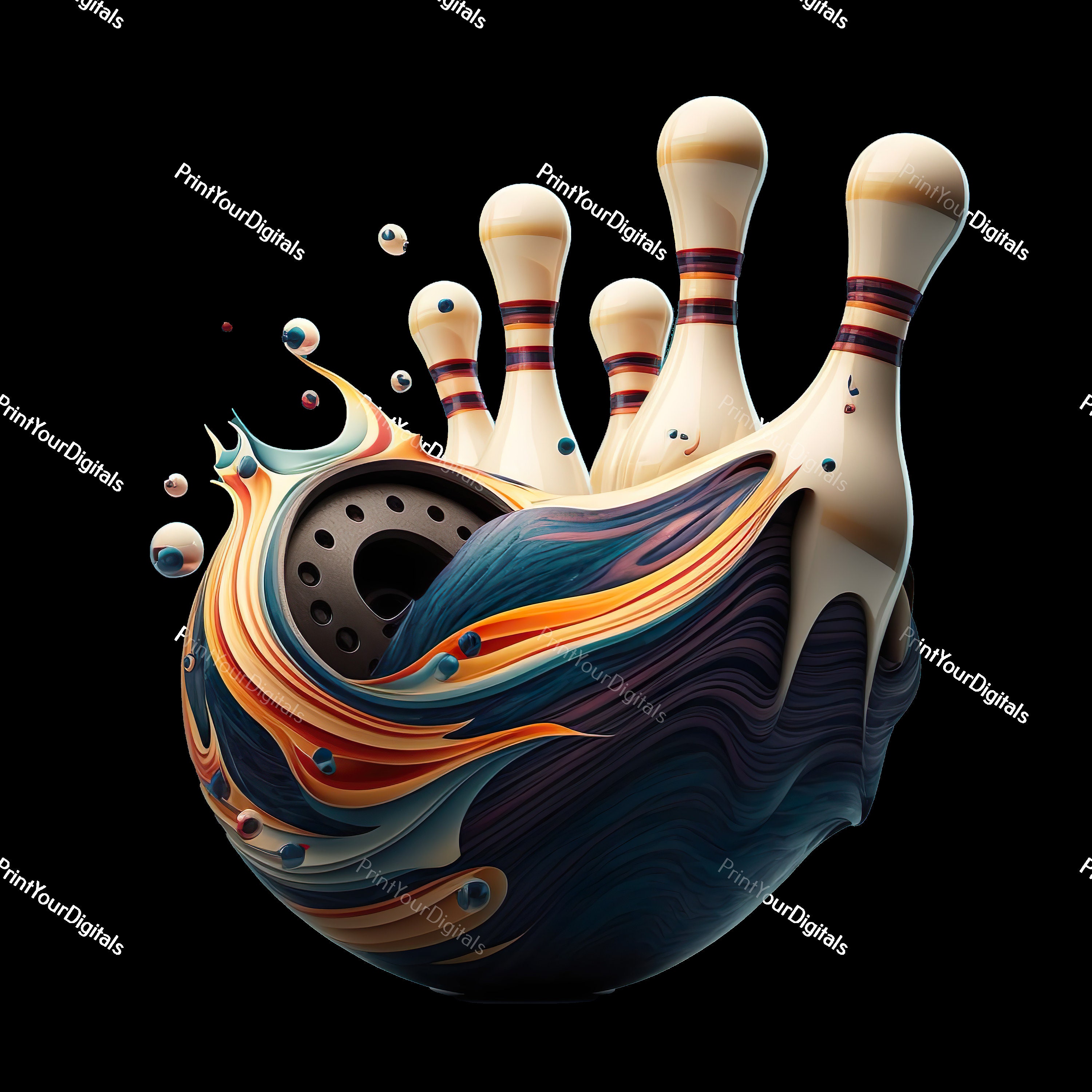 Bowling DIGITAL DOWNLOAD Bundle Bowling Graphics Bowling - Etsy