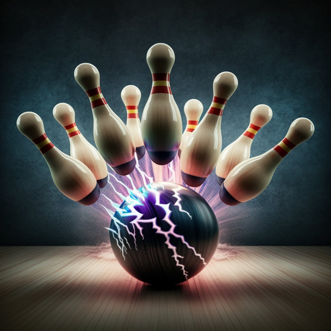 Bowling DIGITAL DOWNLOAD Bowling Graphics, Bowling Ball, Strike ...