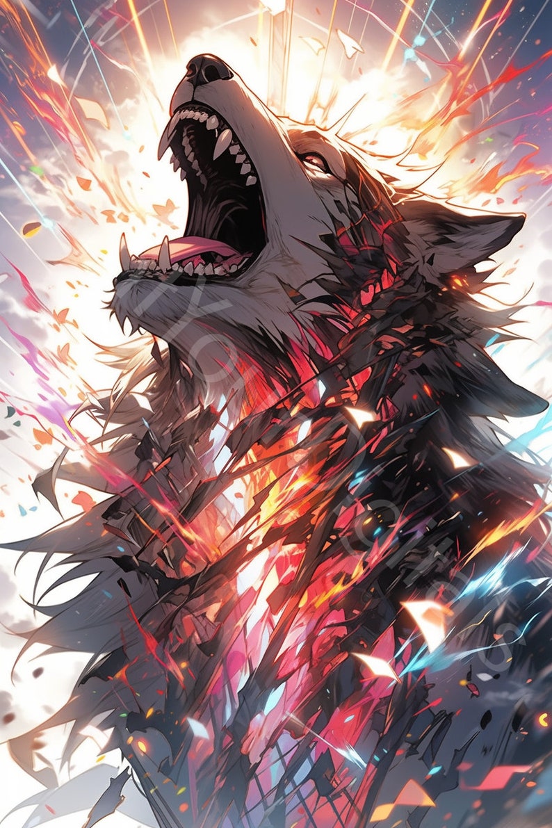 Anime Werewolf Death & Life Set of 3 Png's , Manga ,creature, Wolf ...