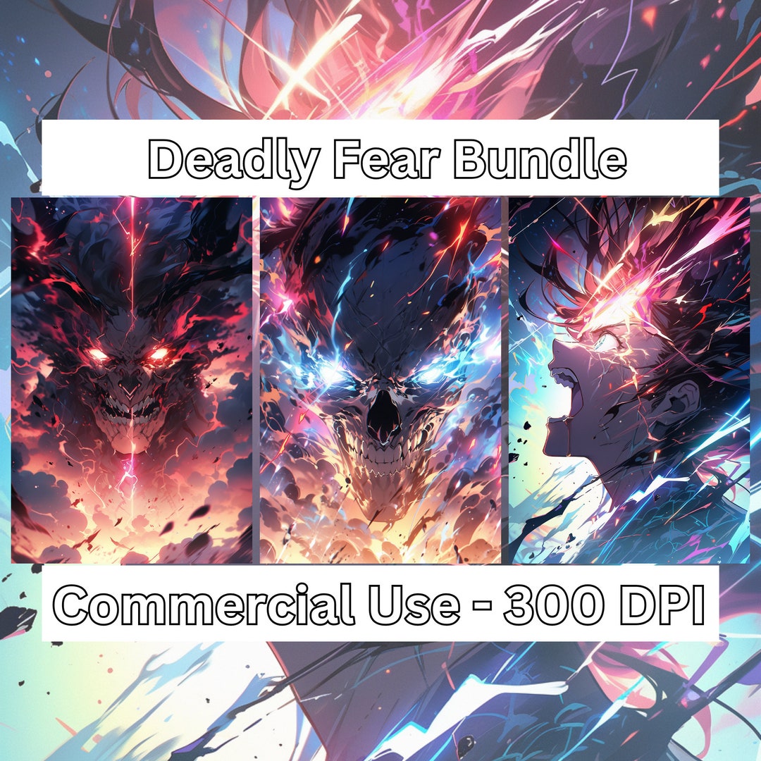 Deadly Fear Bundle - 3 PNG Monster Images, Surreal Graphics, PNG ...