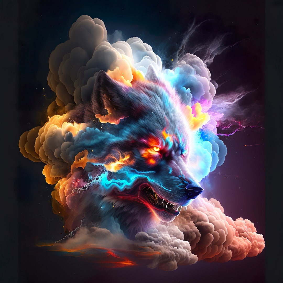 Abstract Wolf Art: A Majestic Masterpiece for Your Wall Decor - Print ...