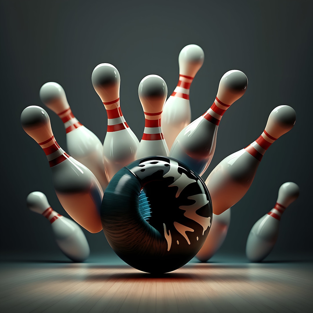 Bowling DIGITAL DOWNLOAD Bowling Graphics, Bowling Ball, Strike ...