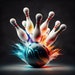 Bowling Bundle DIGITAL DOWNLOAD Bowling Graphics, Bowling Ball, Strike ...