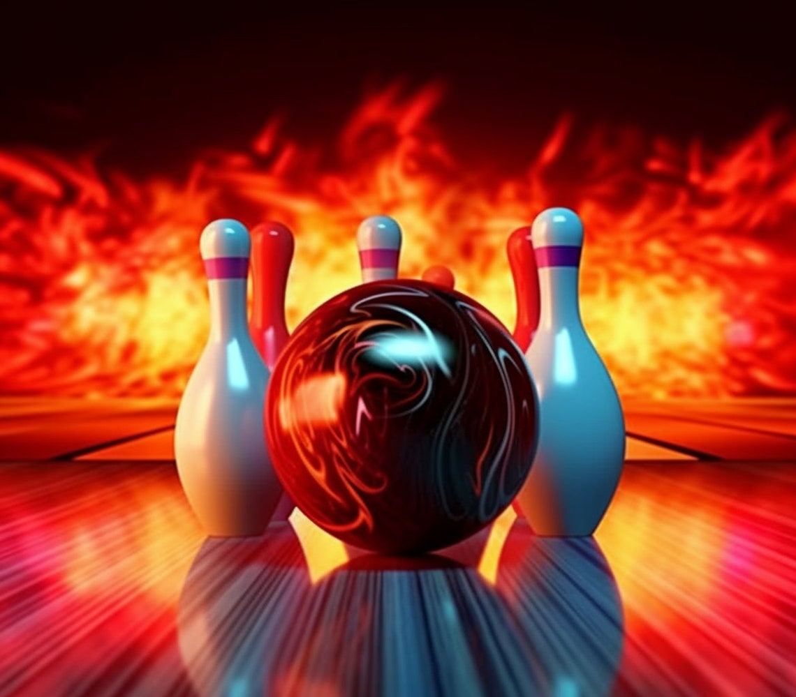Bowling DIGITAL DOWNLOAD Bowling Graphics, Bowling Ball, Strike ...