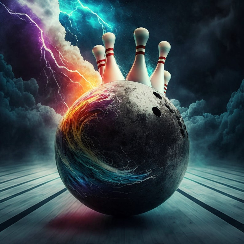 Bowling DIGITAL DOWNLOAD Bowling Graphics, Bowling Ball, Strike ...