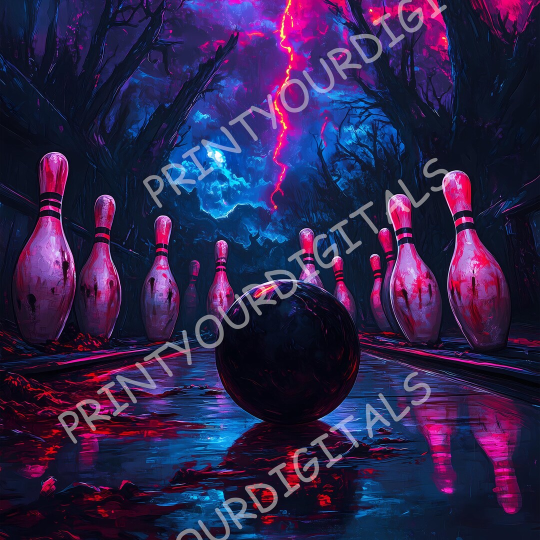 Bowling DIGITAL DOWNLOAD Bowling Graphics, Bowling Ball, Strike ...