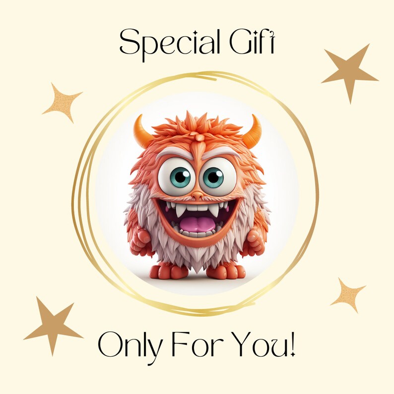 Angry Sweet Cuddle Monster Clipart - Set of 4 High Quality Png's ...