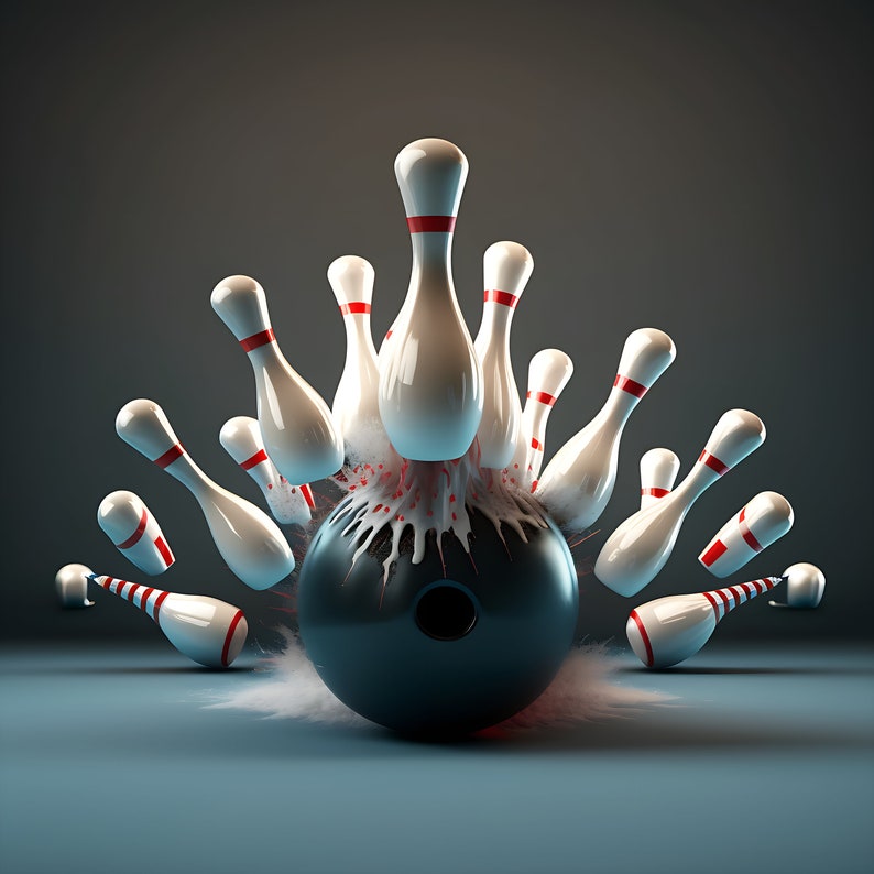 Bowling DIGITAL DOWNLOAD Bowling Graphics, Bowling Ball, Strike ...