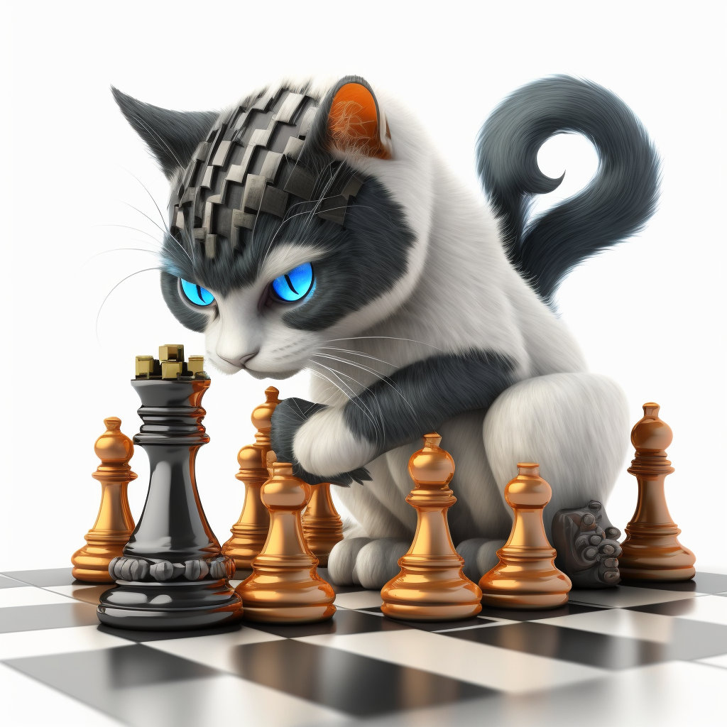 Cat Playing Chess - Clipart Set - 4 High Quality Png's - Digital ...