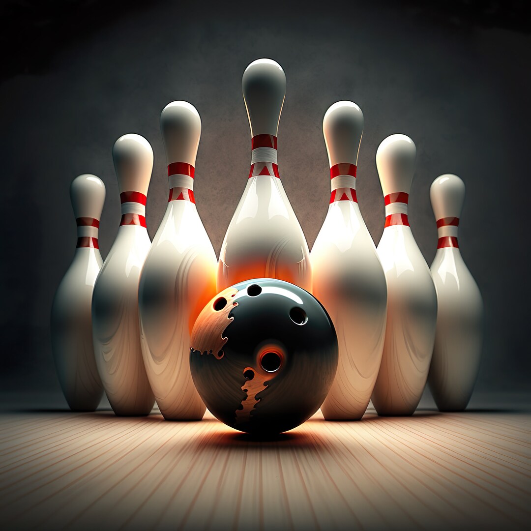 Bowling DIGITAL DOWNLOAD Bowling Graphics, Bowling Ball, Strike ...