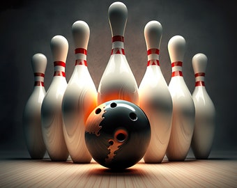 Angry Bowling DIGITAL DOWNLOAD Bowling Graphics, Bowling Ball, Strike ...