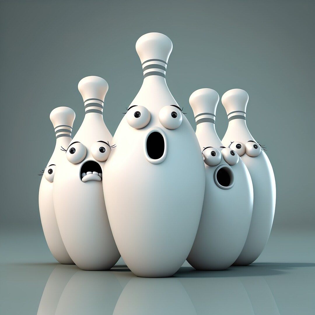 Cartoon Bowling DIGITAL DOWNLOAD Graphics, Bowling Ball, Strike ...