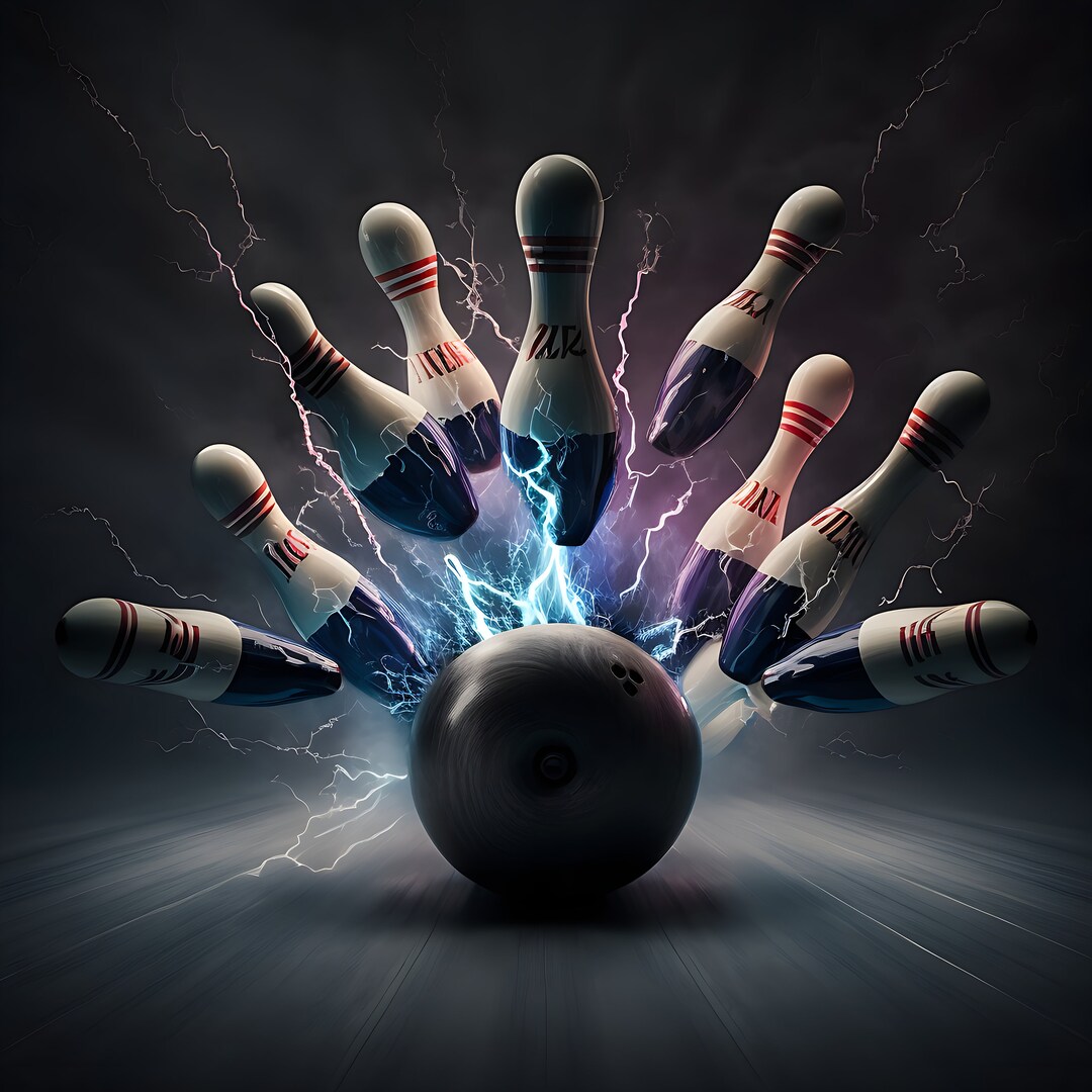 Bowling DIGITAL DOWNLOAD Bowling Graphics, Bowling Ball, Strike ...